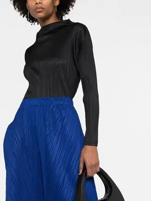 Issey Miyake High-neck Pleated Top