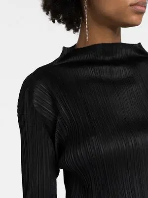 Issey Miyake High-neck Pleated Top