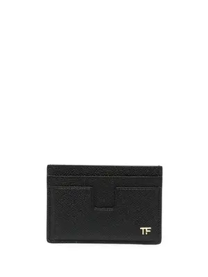 TOM FORD Small Grained-leather Card Holder - Black