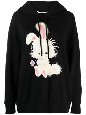 Stella McCartney Graphic Jersey Hoodie - Black