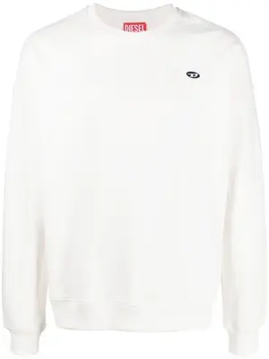 DIESEL® S-rob-doval-pj Cotton Sweatshirt - White