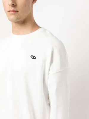 DIESEL® S-rob-doval-pj Cotton Sweatshirt - White