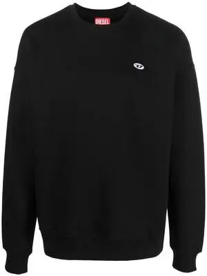 DIESEL® S-rob-doval-pj Cotton Sweatshirt - Black