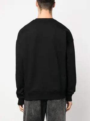 DIESEL® S-rob-doval-pj Cotton Sweatshirt - Black