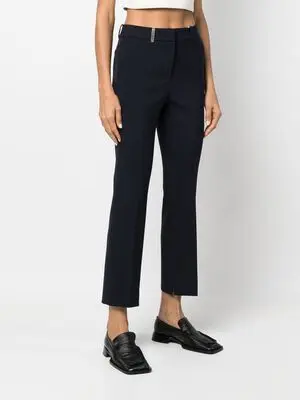 Peserico Cropped Tailored Trousers - Blue