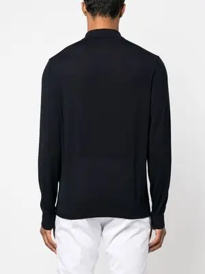 Giorgio Armani Button-front Long-sleeved Polo Shirt