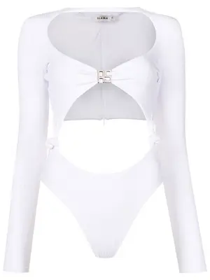 AMIR SLAMA Cut-out Detail Swimsuit - White