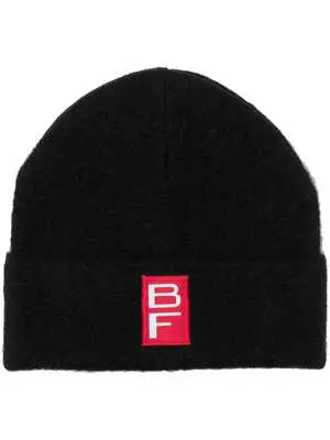 By Far Logo Patch Beanie - Black