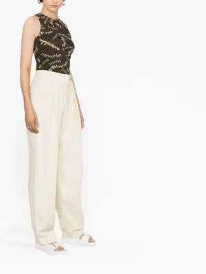 Stella McCartney High-waisted Pleated Trousers - Neutrals