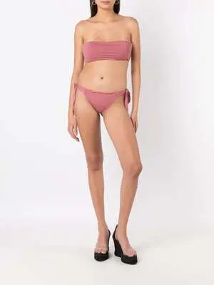 AMIR SLAMA Gathered-detailing Bandeau Bikini - Neutrals