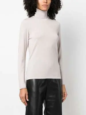 LE TRICOT PERUGIA Roll-neck Jumper - Grey