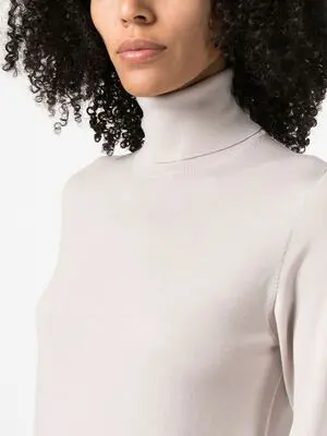 LE TRICOT PERUGIA Roll-neck Jumper - Grey