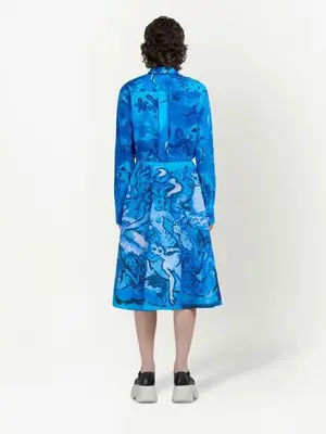 Marni Painterly-print A-line Skirt