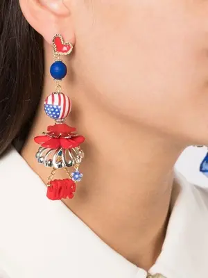 AMIR SLAMA American-flag Statement Drop Earrings