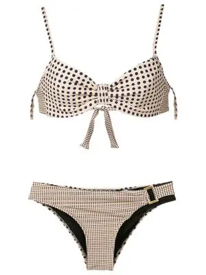 AMIR SLAMA Polka Dot Bikini - Neutrals