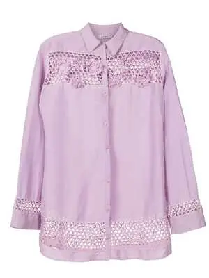 AMIR SLAMA Floral-lace Oversized Shirt