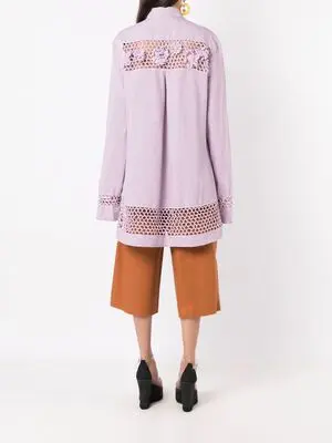 AMIR SLAMA Floral-lace Oversized Shirt