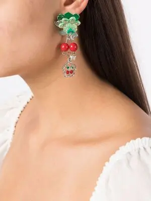 AMIR SLAMA Cherry Motif Drop Earrings