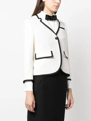 Thom Browne Grosgrain Ribbon-trim Blazer
