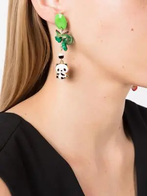 AMIR SLAMA Panda Charm Drop Earrings