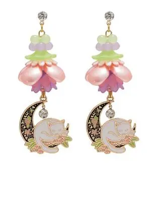 AMIR SLAMA Cat Drop Earrings - Multicolour
