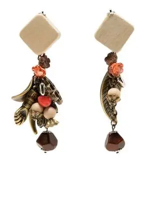 AMIR SLAMA Charm Drop Earrings - Brown
