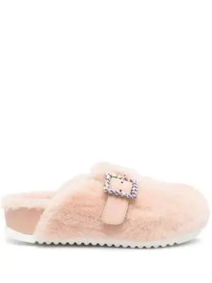 LE SILLA Rita Buckle-embellished Slippers - Pink