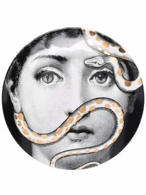 FORNASETTI Tema E Variazioni N.383 Wall Plate - Black