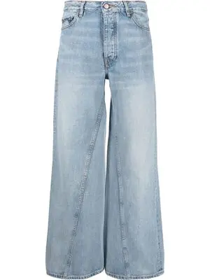 GANNI Seam-detail Wide-leg Jeans