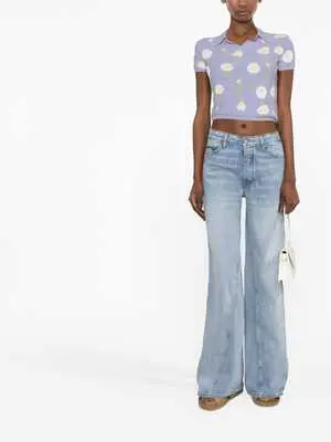 GANNI Seam-detail Wide-leg Jeans