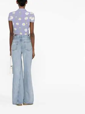GANNI Seam-detail Wide-leg Jeans