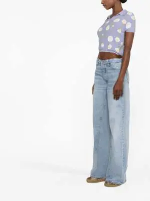 GANNI Seam-detail Wide-leg Jeans