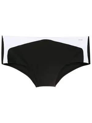 AMIR SLAMA Two-tone Logo Swim Shorts - Black