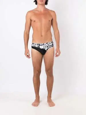 AMIR SLAMA Floral-print Swim Trunks