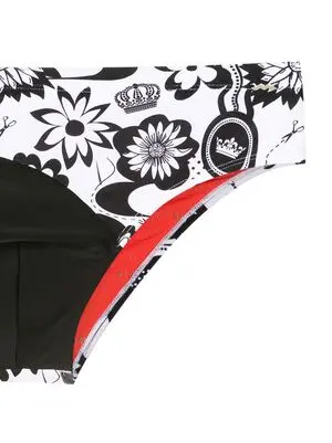 AMIR SLAMA Floral-print Swim Trunks