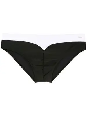 AMIR SLAMA Two-tone Swim Trunks - Black