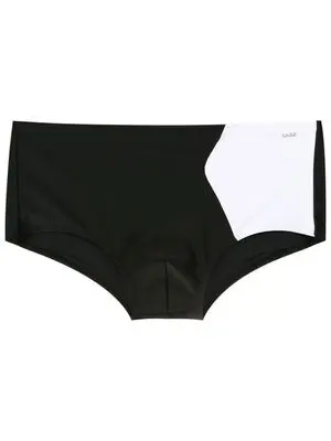 AMIR SLAMA Two-tone Slip-on Swim Shorts - Black