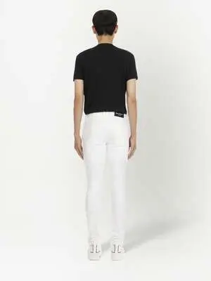Balmain Stretch-cotton Low-rise Slim-cut Jeans - White