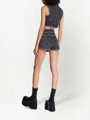 Balmain Multi-pocket Denim Shorts