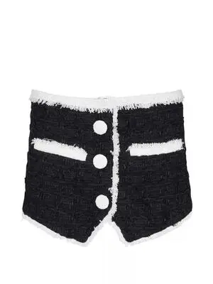 Balmain Tweed Mini Skirt - Black