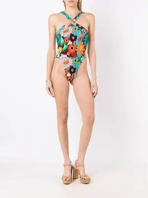 AMIR SLAMA Floral-print Swimsuit
