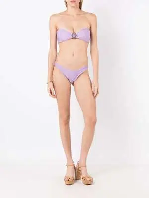 AMIR SLAMA Crochet-knit Bandeau Bikini