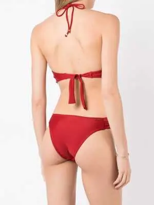 AMIR SLAMA Floral-lace Halterneck One-piece Swimsuit