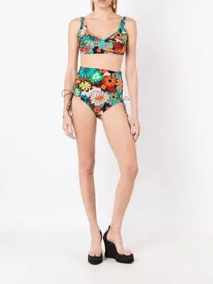 AMIR SLAMA Floral-print Bikini Set