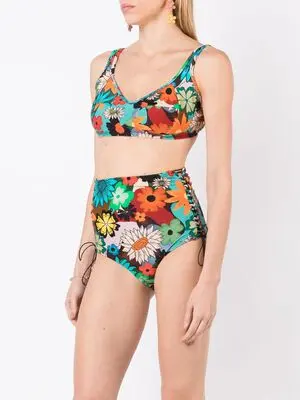 AMIR SLAMA Floral-print Bikini Set