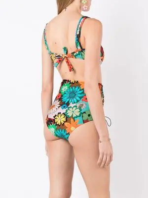 AMIR SLAMA Floral-print Bikini Set