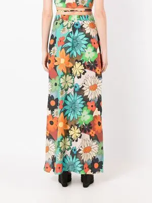 AMIR SLAMA Floral Print Wrap Skirt