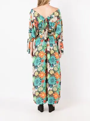 AMIR SLAMA Floral-print Maxi Dress