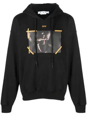 Off-White Arrows Caravaggio Print Hoodie - Black