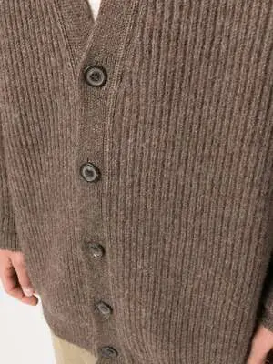 MAISON MARGIELA V-neck Alpaca-blend Cardigan - Brown